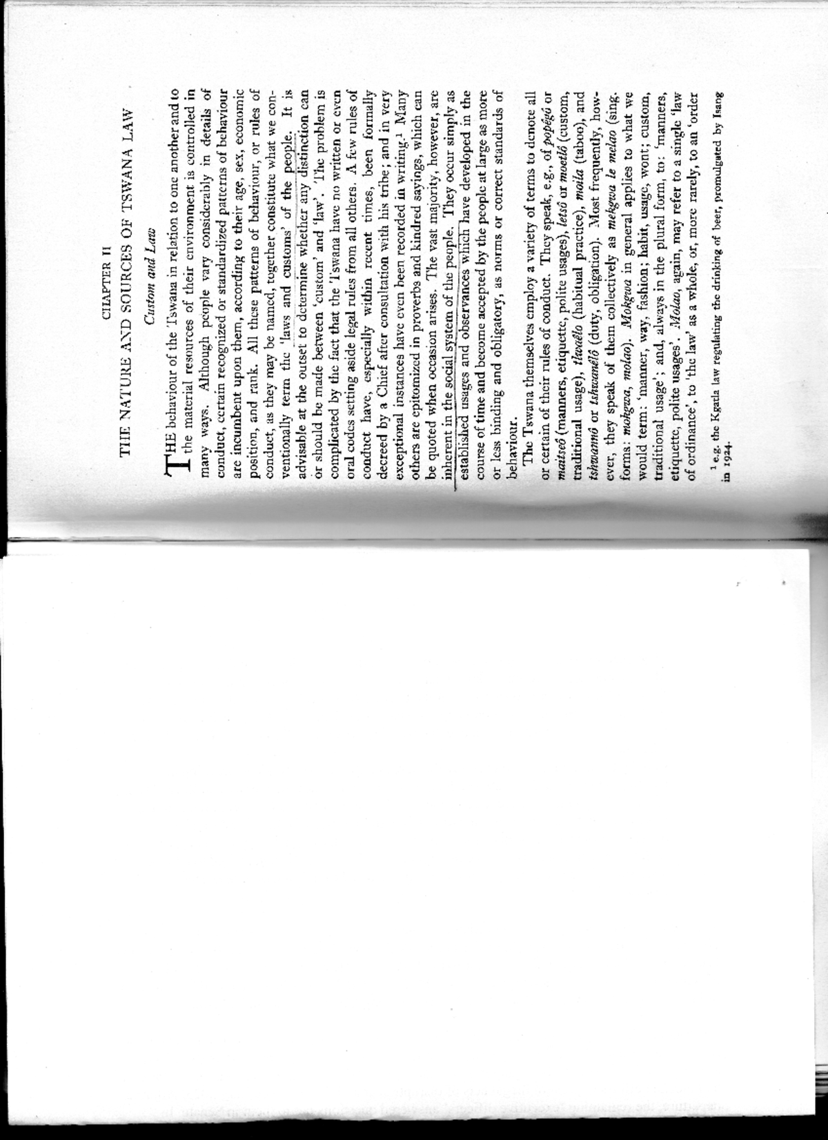 Schapera 1938 pp 35-41 - flashcards - CHAPTER II THE NATURE AND SOURCES ...