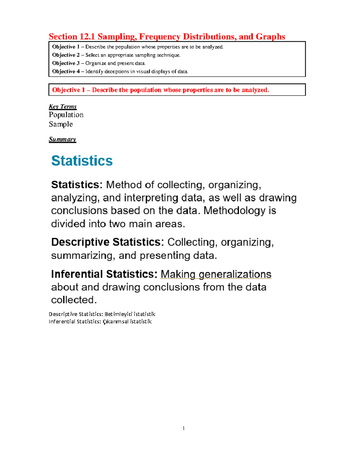 Chapter 12 Statistics: Sampling, Frequency Distributions & Data ...