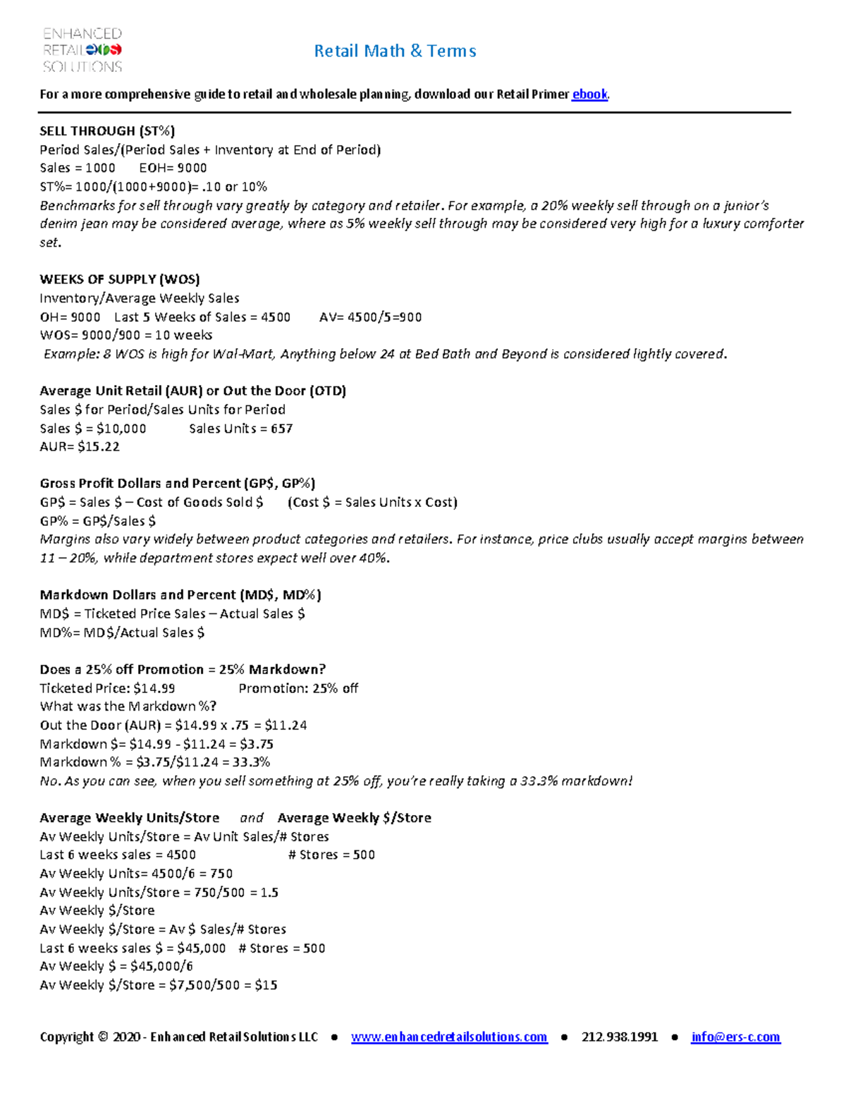 Retail Math Study Guide: Key Problems & Solutions for Merchandising ...
