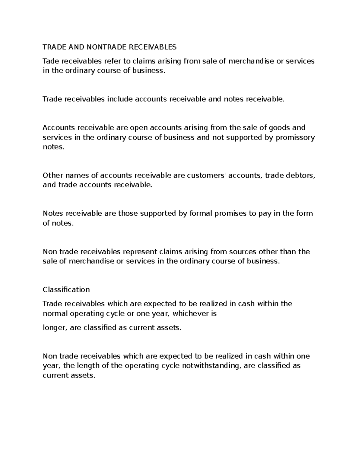 Accounts Receivable: Trade & Non-Trade Classification and Accounting ...