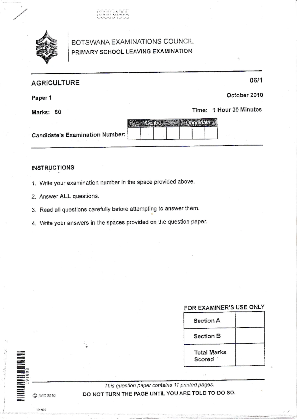 Agriculture JCE - study materials - Bachelor of sciences General - Studocu