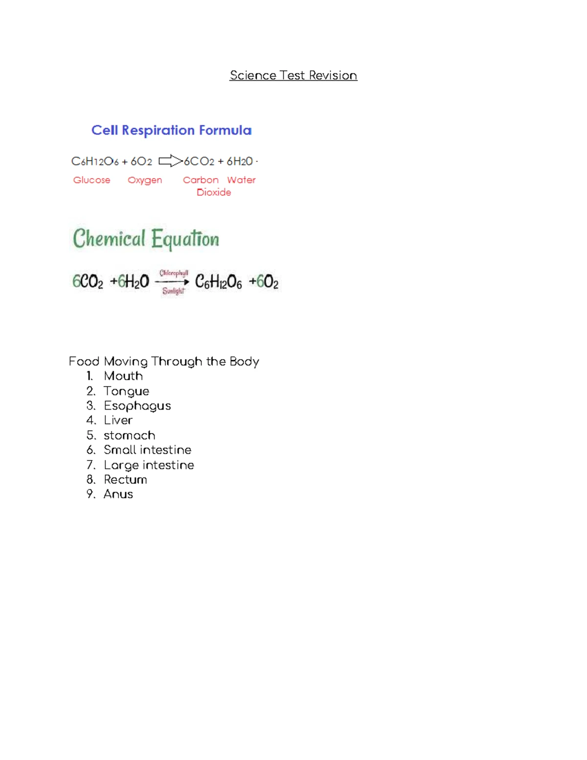 Big science competition year 8 sample test - Studocu