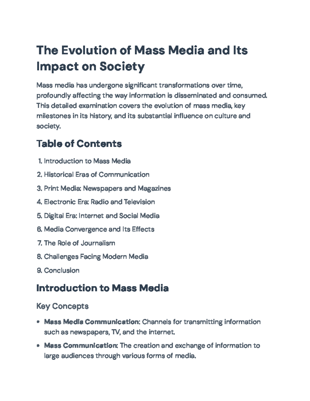 The Evolution of Mass Media: Impact on Society and Journalism - The ...