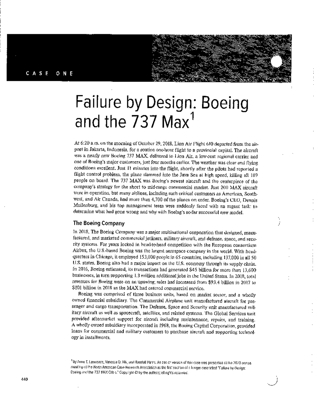 Boeing Case Study: Analyzing the 737 MAX Design Failure - Studocu
