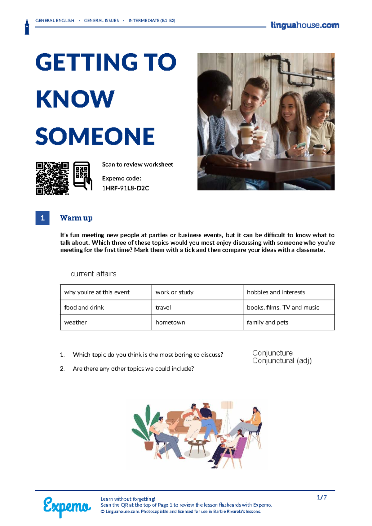 Getting to Know Someone: British English Teacher B1-B2 - Studocu
