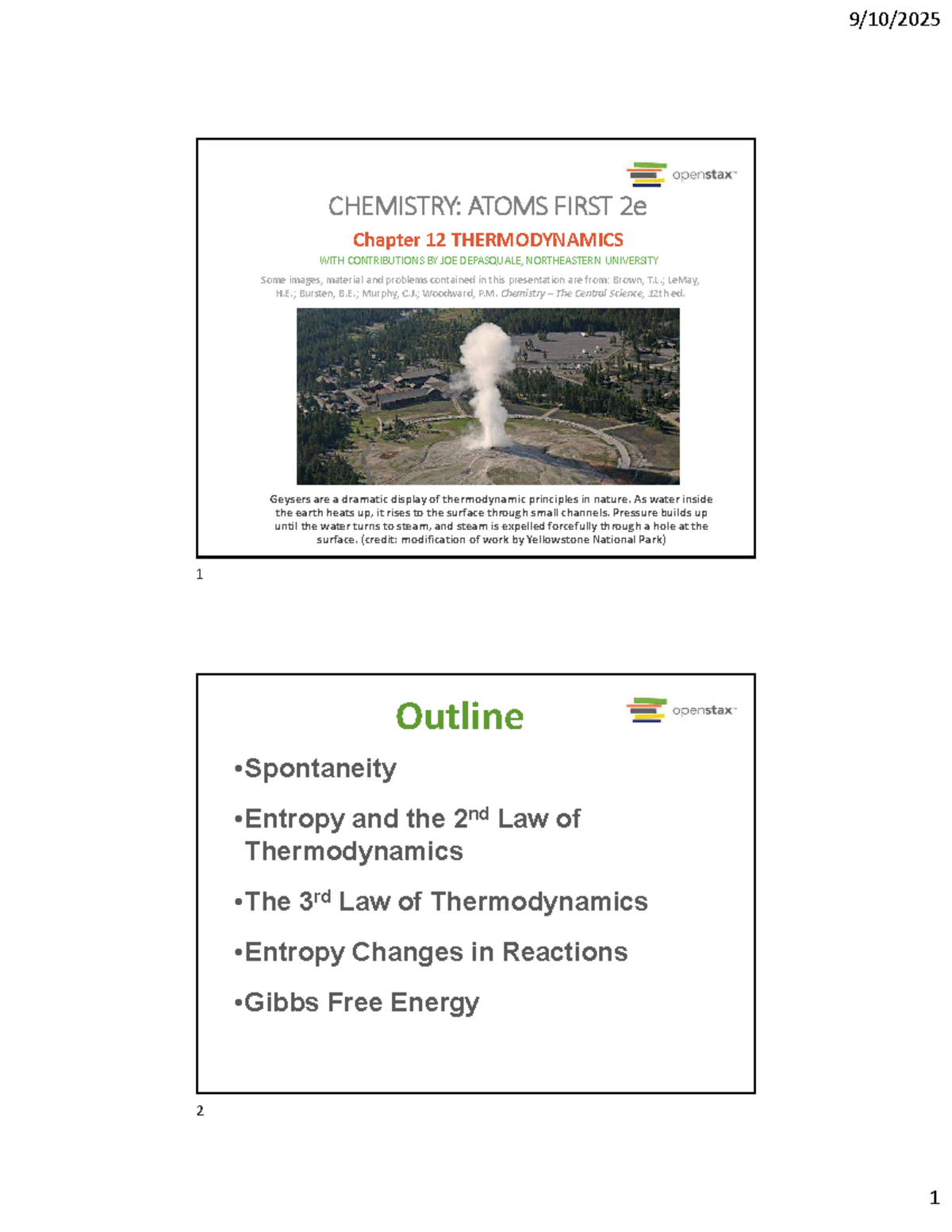 CHEM 101: Thermodynamics Chapter 12 Study Guide for Exam - Studocu