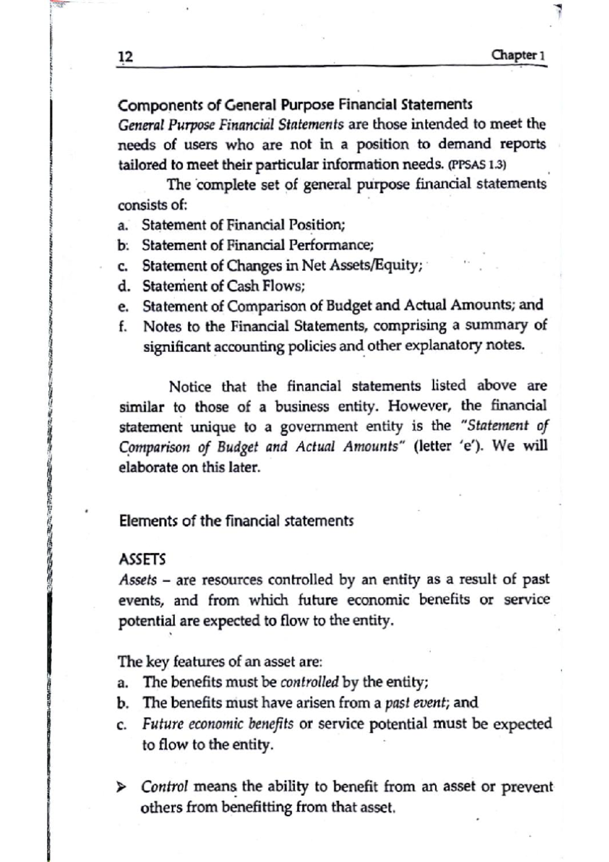 GA C2 - Mas 2: Components of General Purpose Financial Statements - Studocu