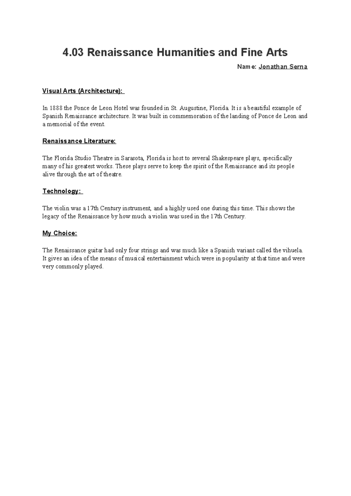 4.03 Renaissance Humanities: Visual Arts, Literature & Music Insights ...