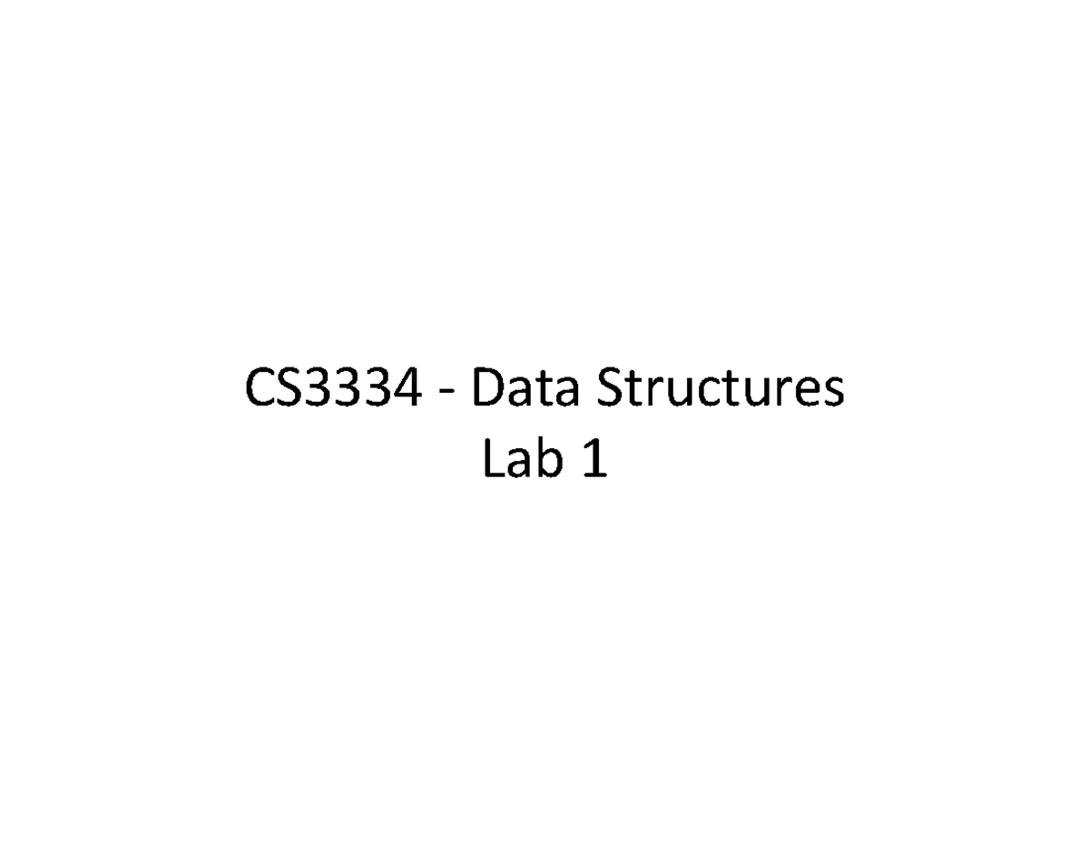 Data Structures Lab 1: Linked List & Stack Exercises CS 740 & 743 - Studocu