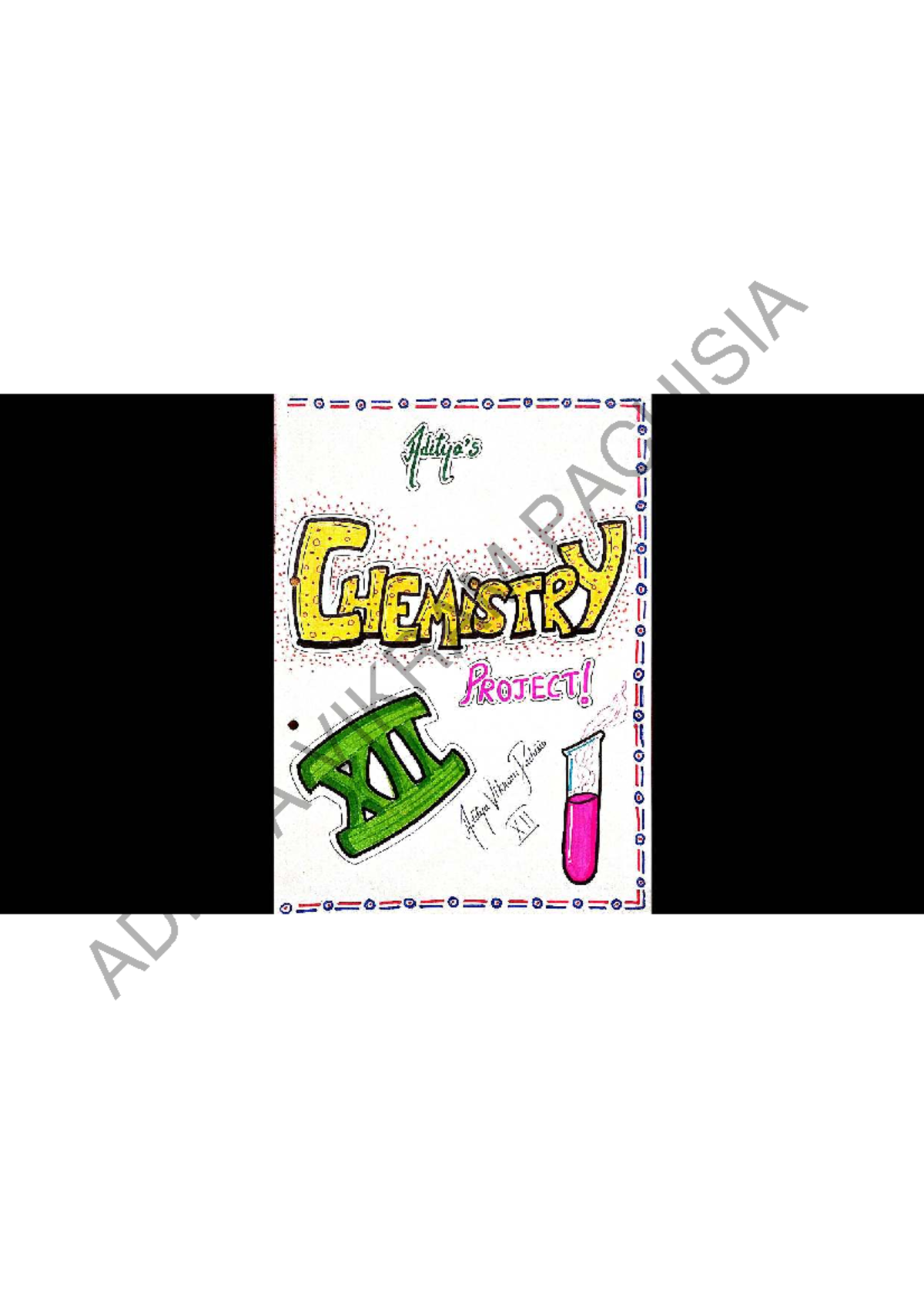 Chemistry Project File for Class 12th AVP - Studocu