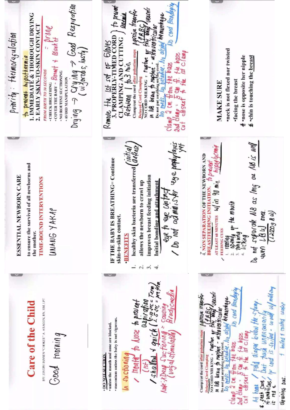 Pedia 101: Essential Newborn Care and Thermoregulation Guidelines - Studocu