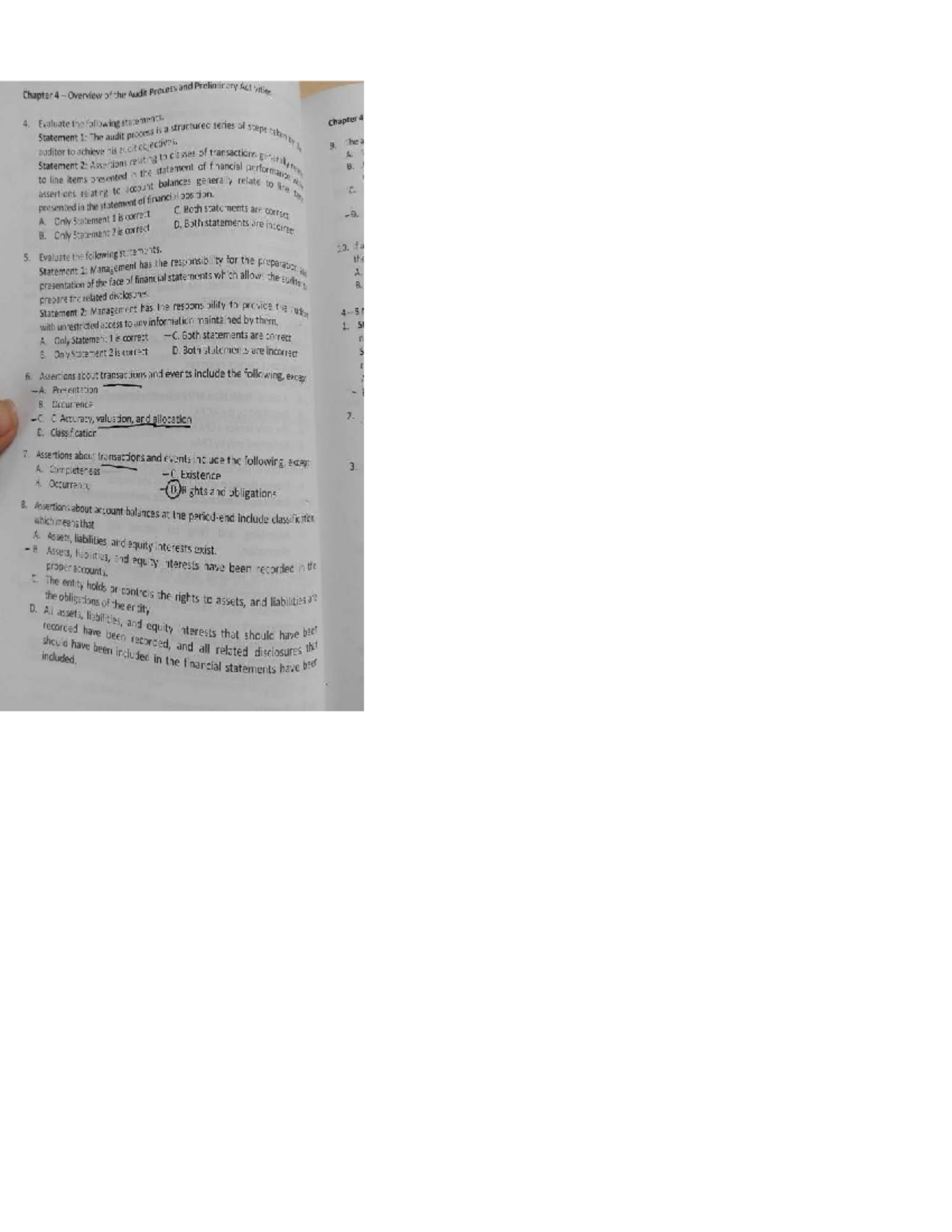 Chapter 4 Overview: Audit Process & Assertions Evaluation - Studocu