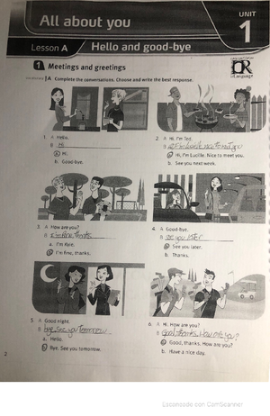 Interchange fifth edition intro workbook answer - Inglés I - Studocu