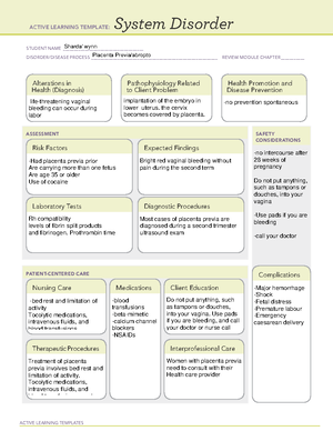 Uterine Rupture System Disorder 1 - ACTIVE LEARNING TEMPLATES ...