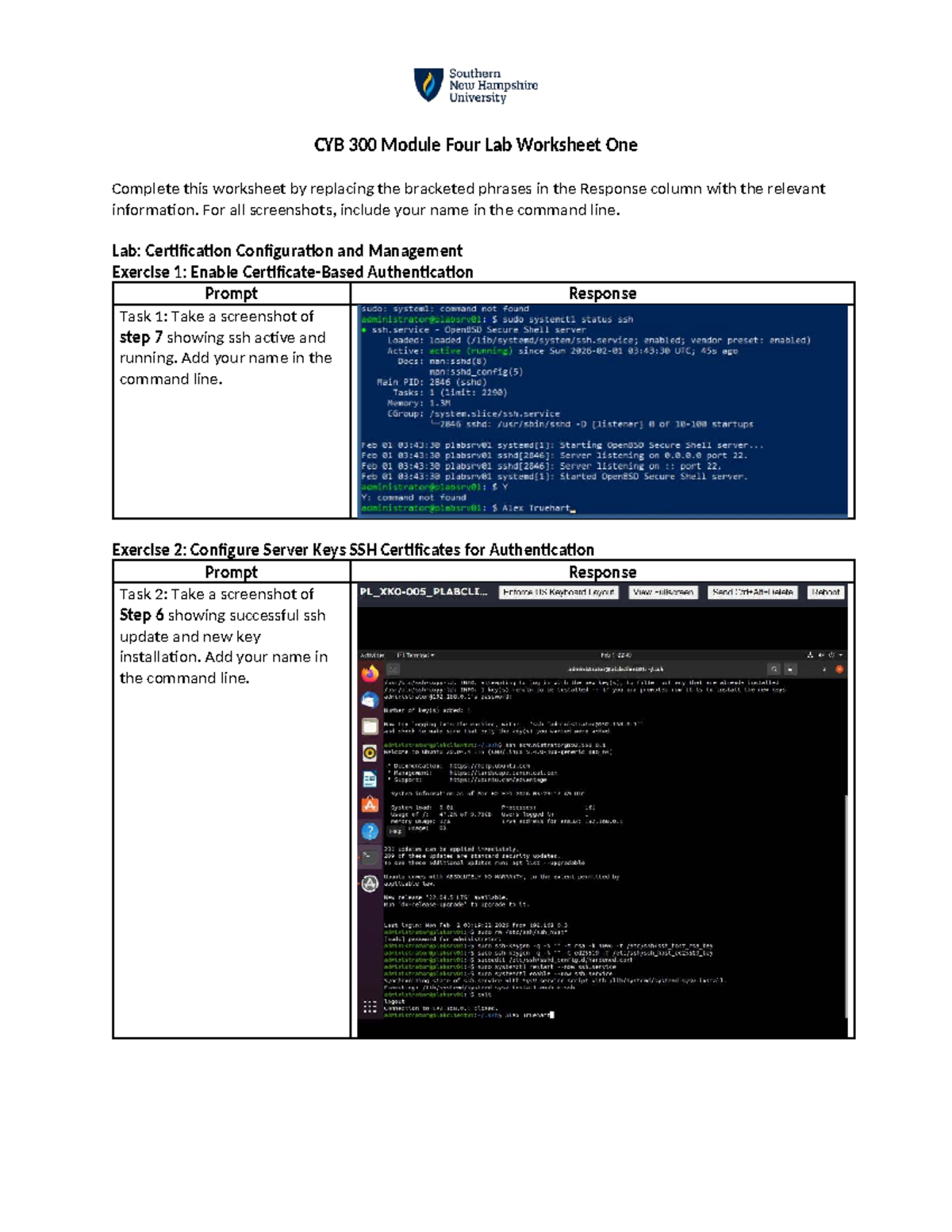 CYB 300 Module Four Lab Worksheet One alex truehart - CYB 300 Module ...