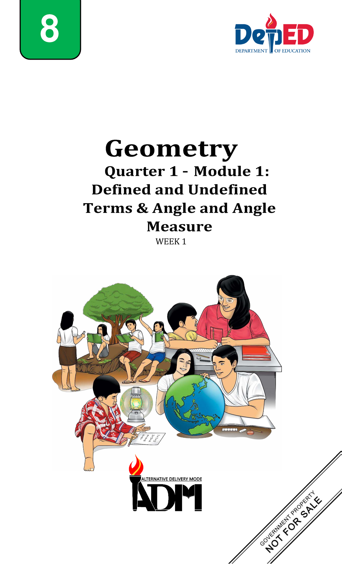 Geometry 8 Q1 Module 1: Defined & Undefined Terms, Angles & Measures ...