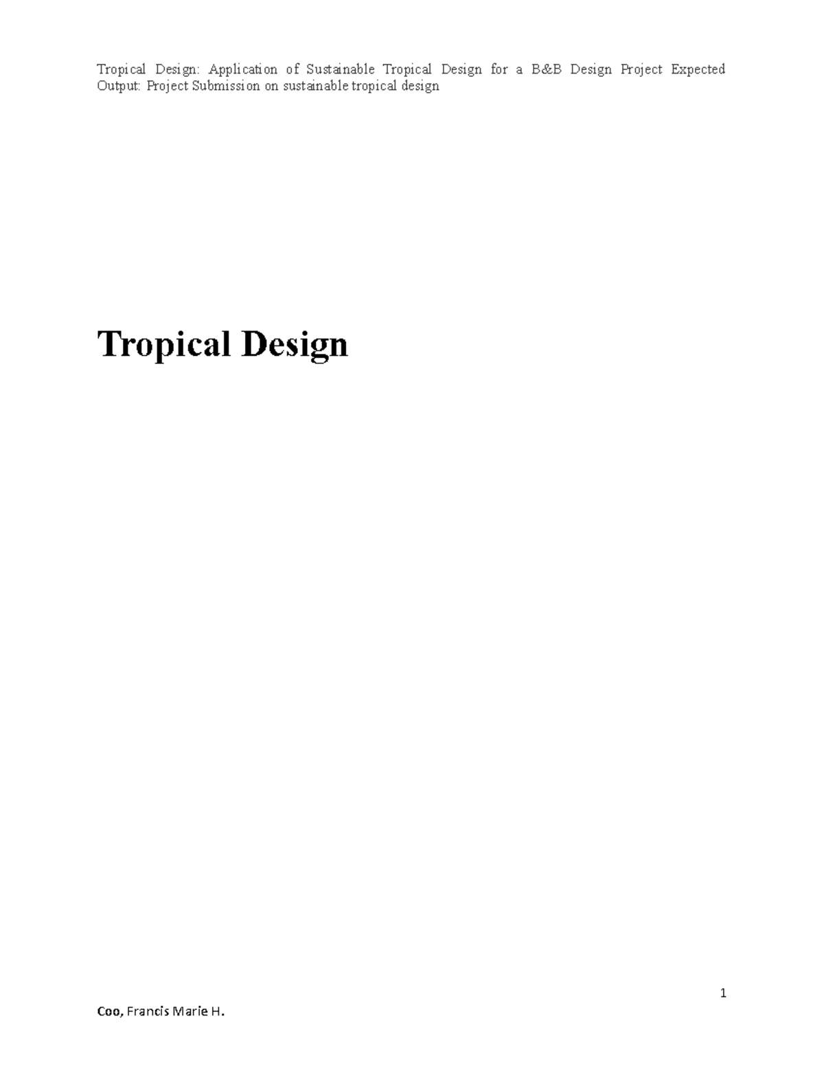 Tropical Design - Lecture Notes on Sustainable Architecture - Studocu