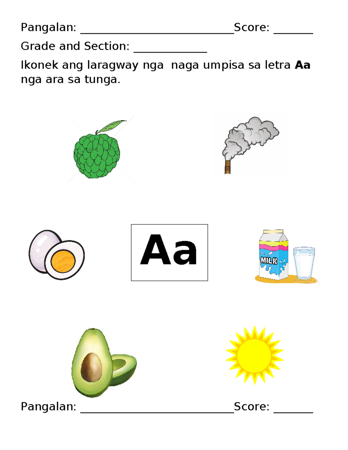 Letter Aa Worksheets for Grade 1 Activities - Studocu