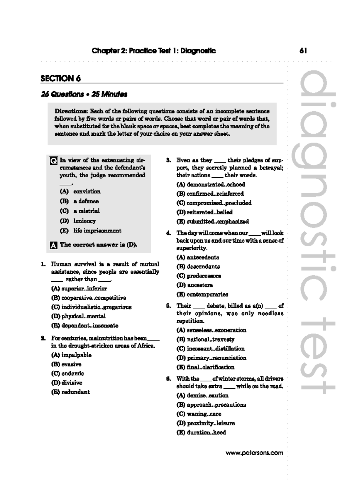 Chapter 2: SAT Reading Practice Test 1 - Diagnostic Questions - Studocu