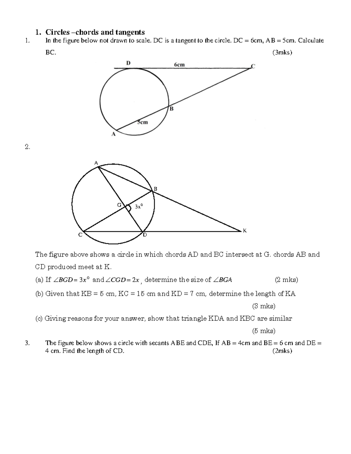 Circles and Chords: Geometry Problems and Solutions - Studocu