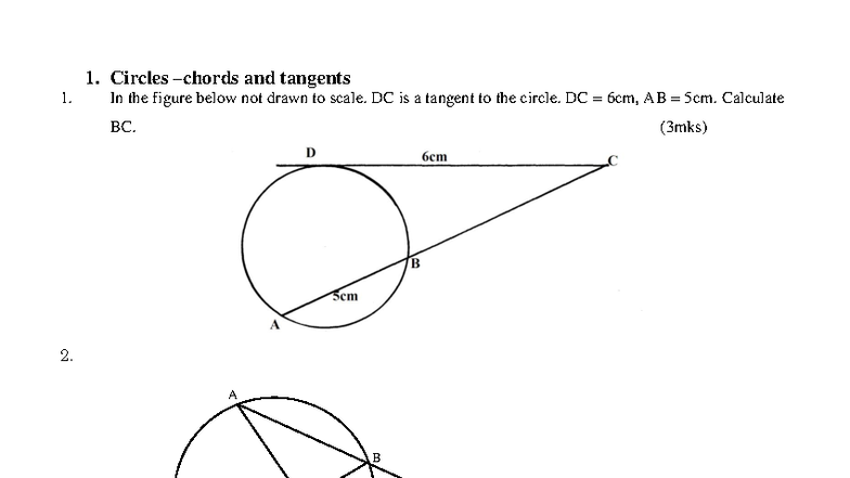 Circles and Chords: Geometry Problems and Solutions - Studocu
