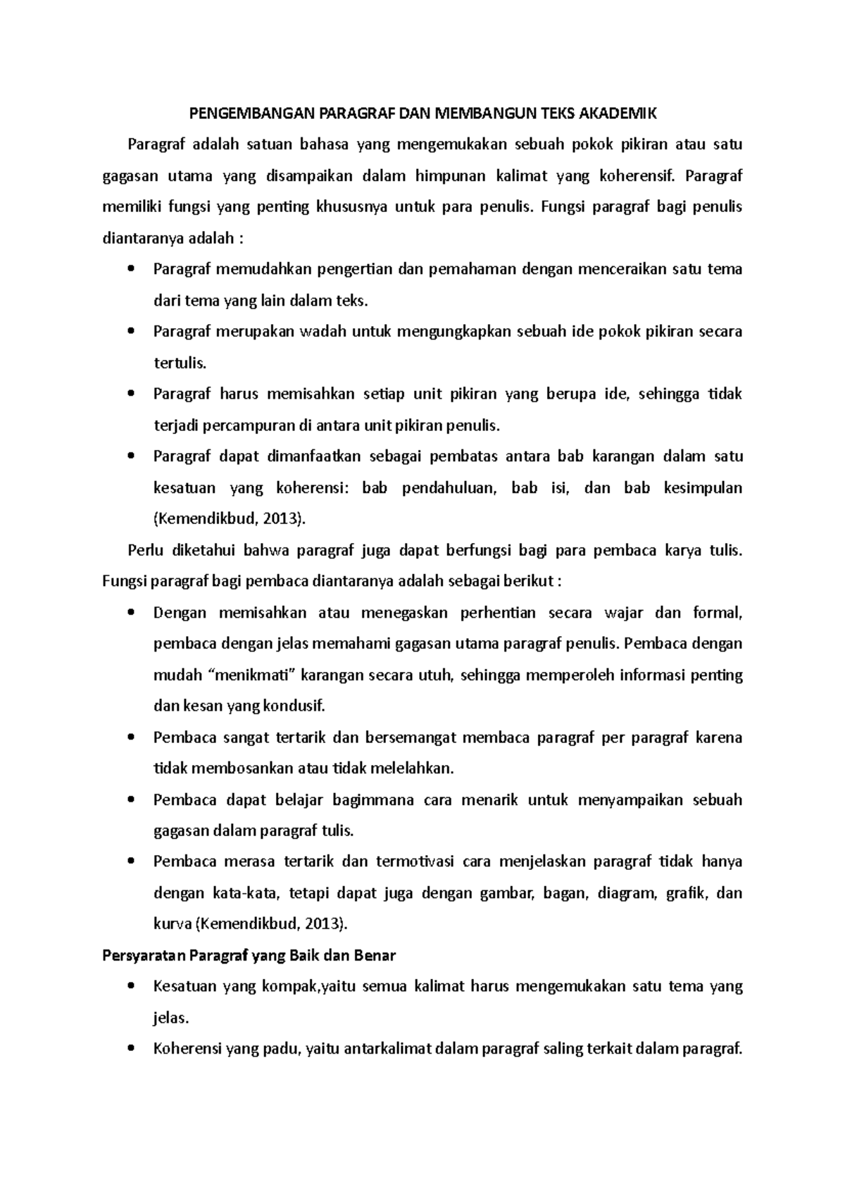 Pengembangan Paragraf dan Teks Akademik: Panduan Penting - Studocu