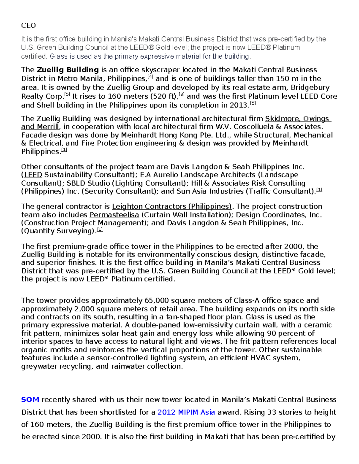 Zuellig Building: Sustainable Design & Construction Features in Makati ...