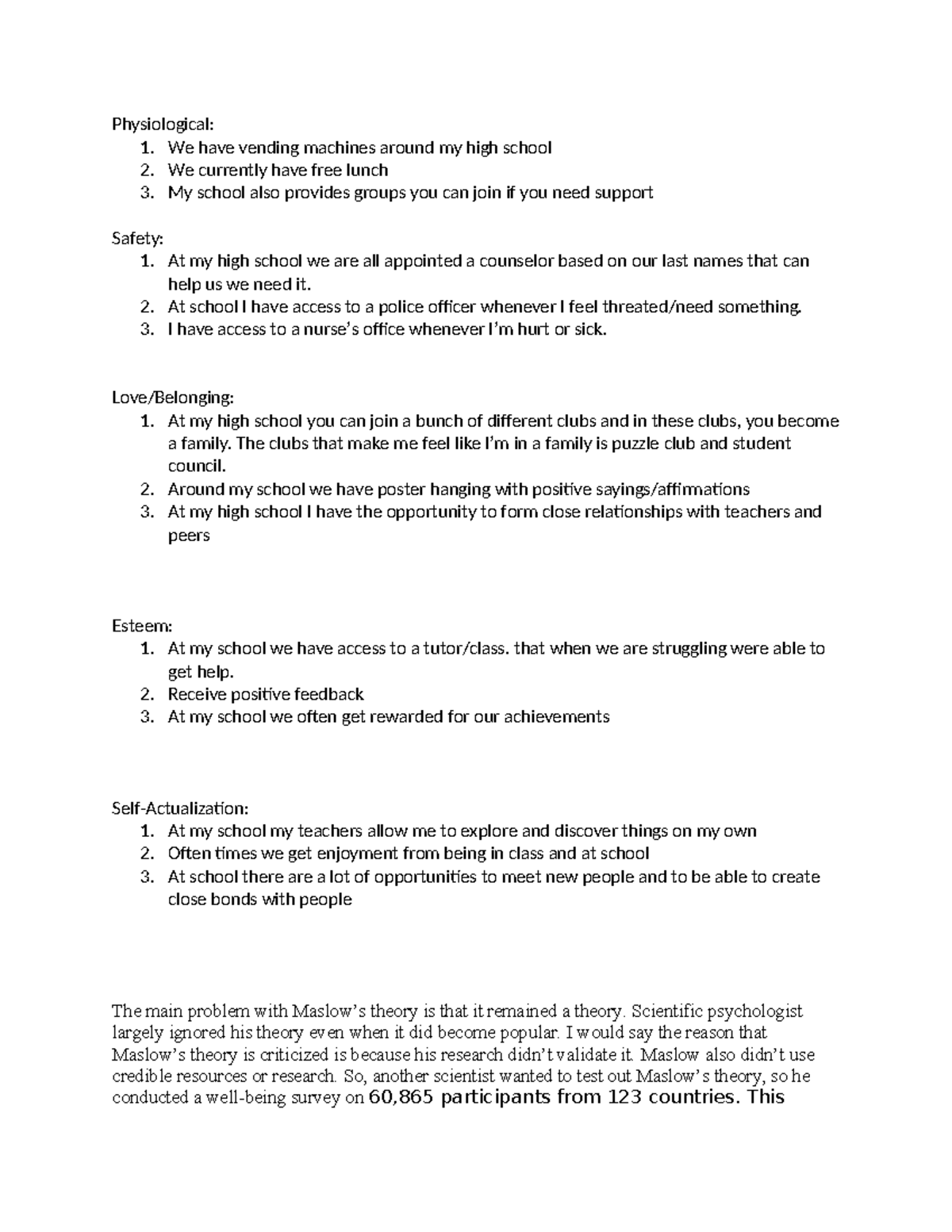 A Hierarchy of Motives: Understanding School Support Systems - Studocu