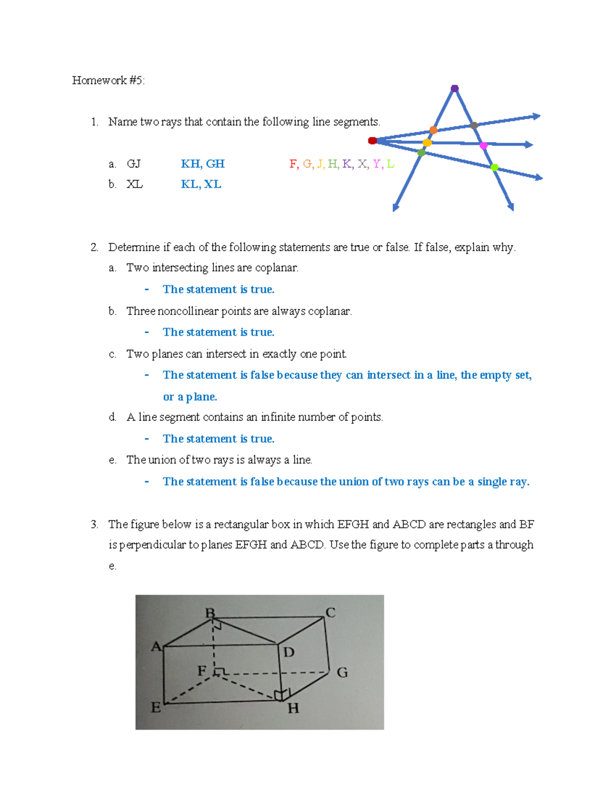 MAT151 Homework 5 - Geometry Concepts and Exercises - Studocu
