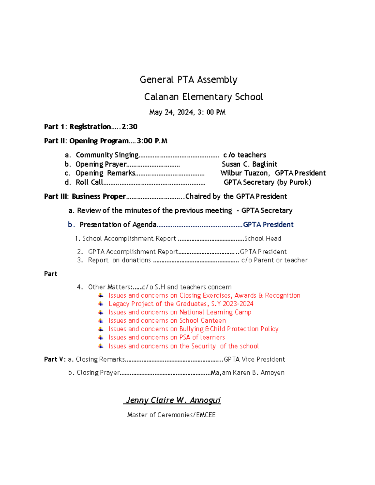 GPTA-Program - General PTA Assembly Overview (May 24, 2024) - Studocu