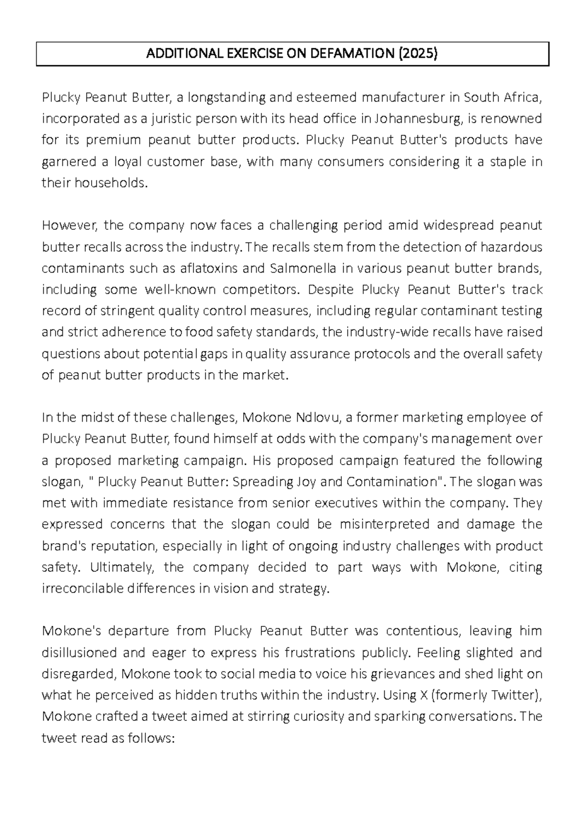 Defamation Case Study: Plucky Peanut Butter's Marketing Controversy ...