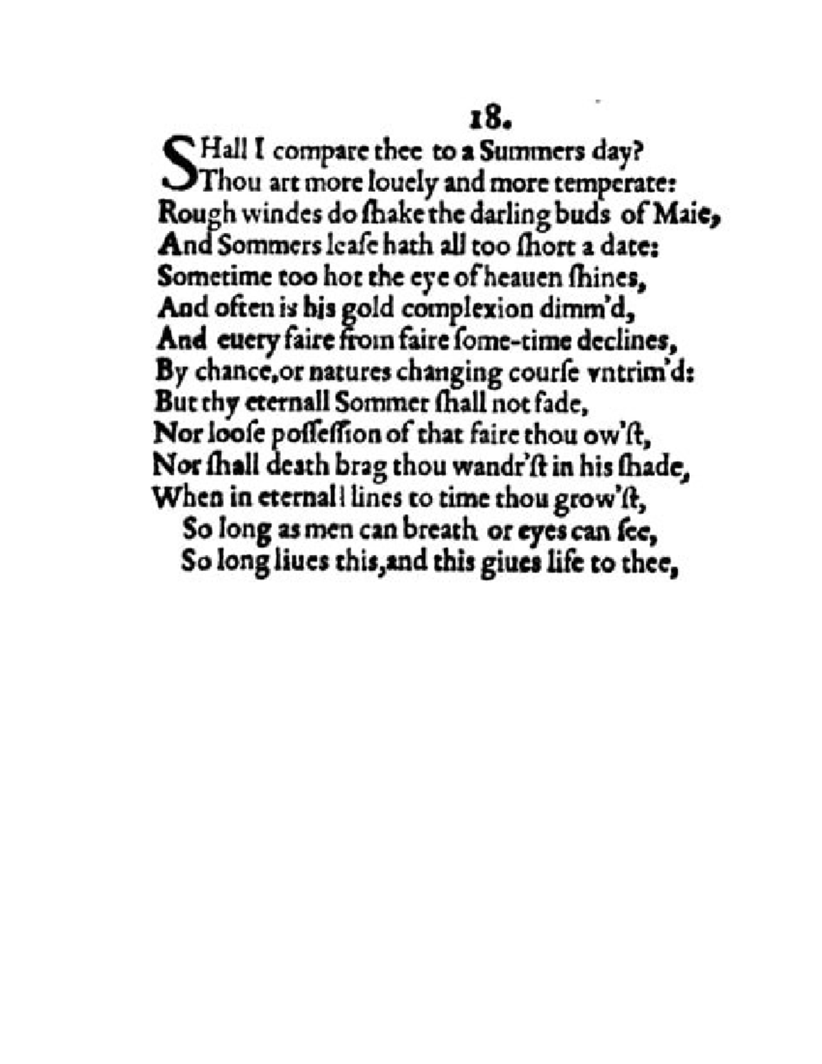 Sonnet 18 Analysis: "Shall I compare thee to a day?" by Shakespeare ...