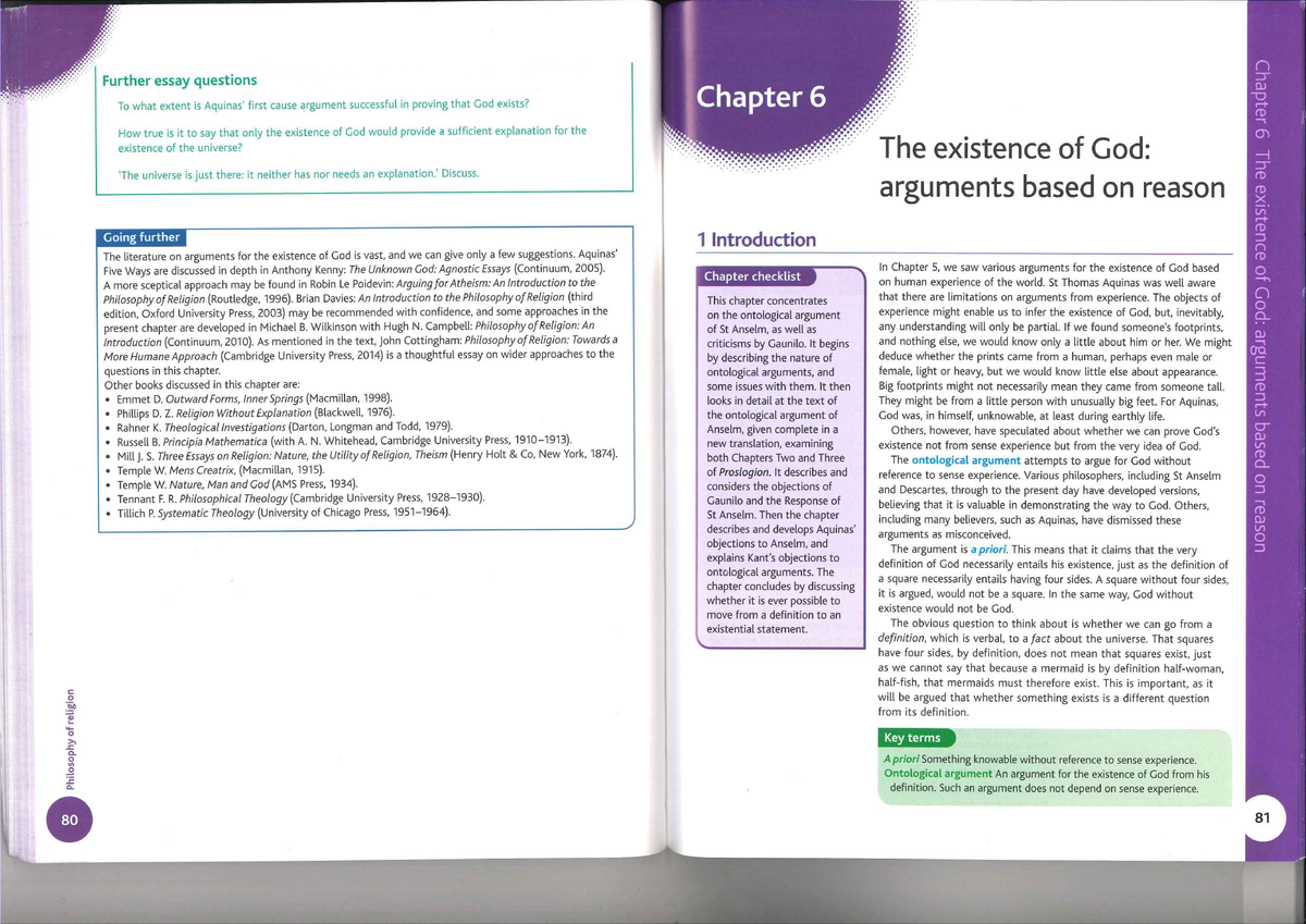 Philosophy 6: Understanding the Ontological Argument for God's ...