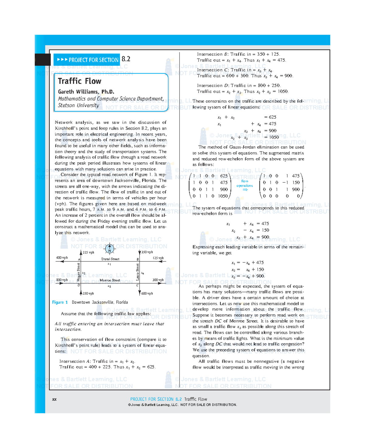 Traffic Flow Analysis: Project 8 - Mathematical Modeling - Studocu