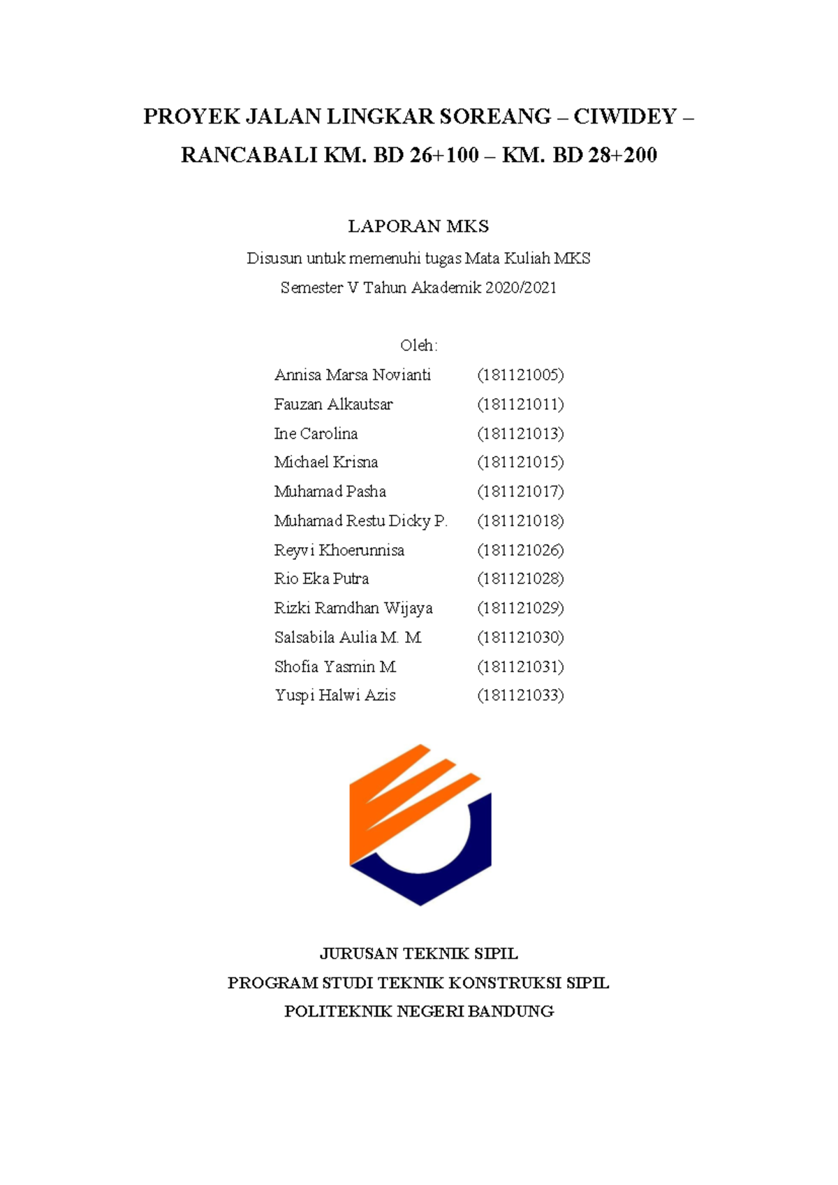 Laporan MKS: Layout dan WBS Proyek Jalan Soreang-Ciwidey - Studocu