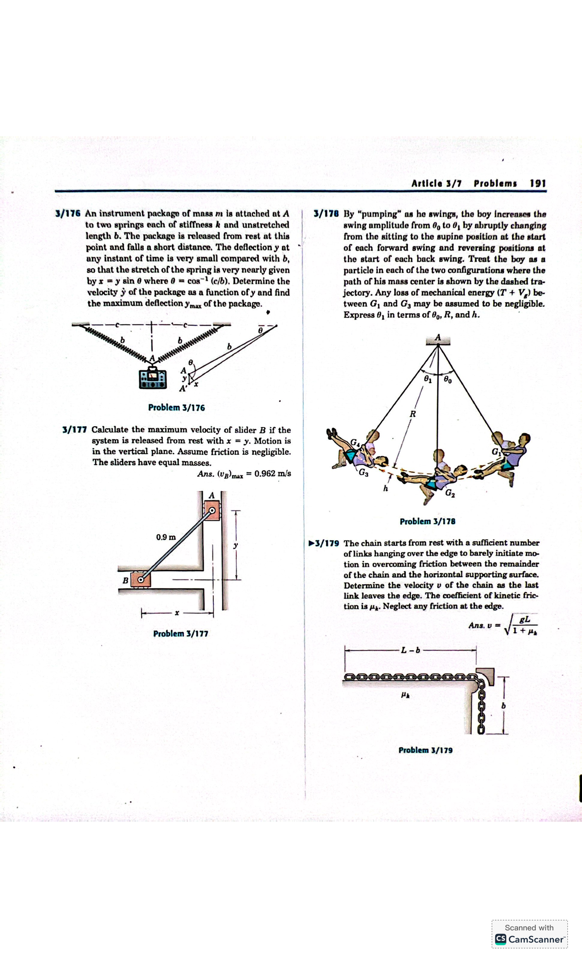 Statics prob 2 - None - Article Problems 191 An instrument package of ...