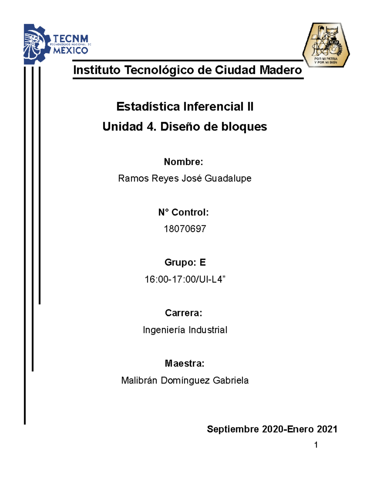 Estadística Inferencial II (EI101): Resumen Unidad 4 - Diseño de ...