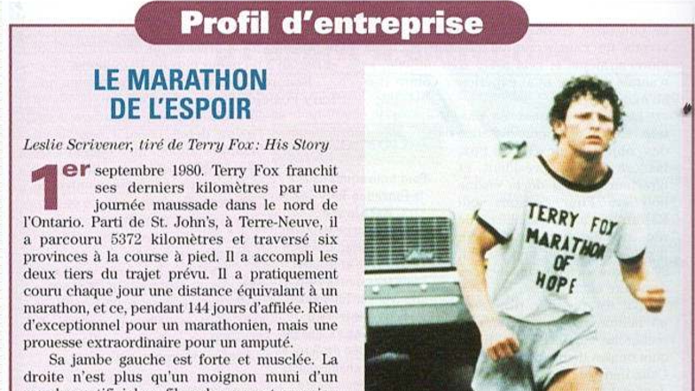Terry Fox: Le Marathon de l'Espoir - Étude de Cas 1er Septembre 1980 ...