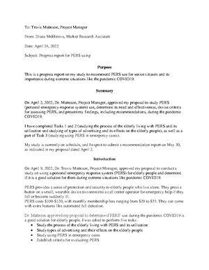 Proposal Memo UPD - RESEARCH PROPOSAL MEMORANDUM TO: Travis Matteson ...
