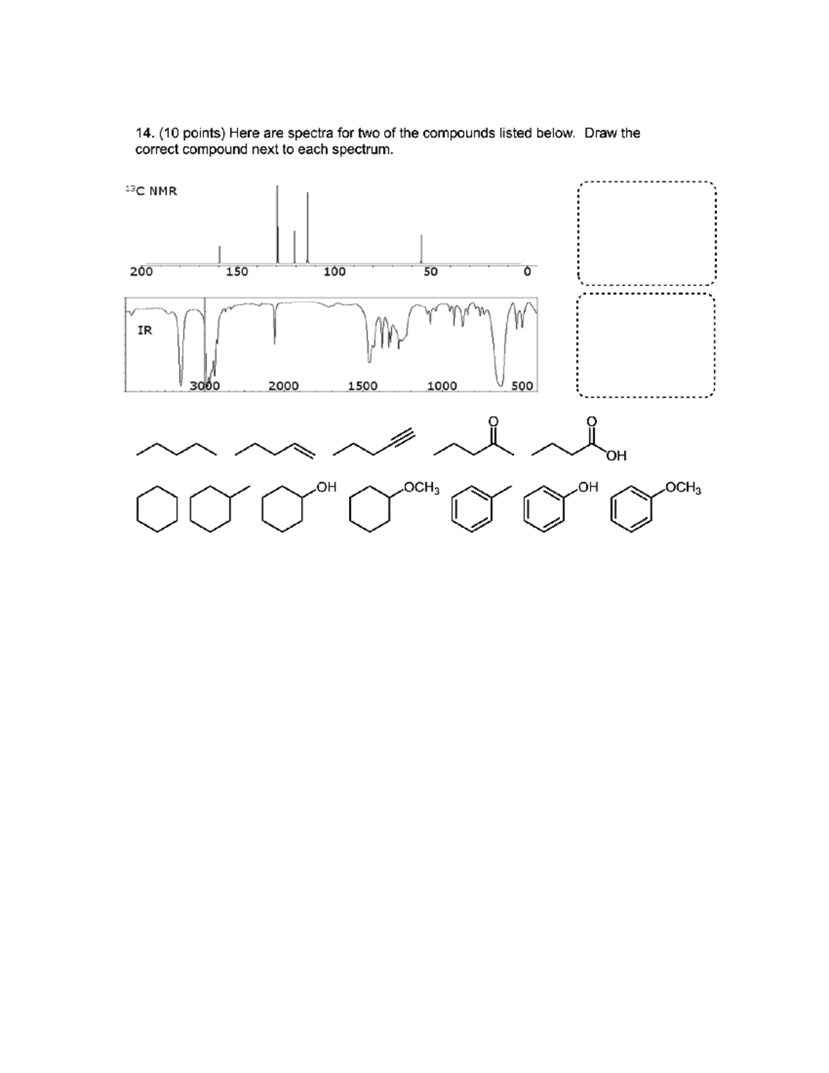 Exam 1 Practice - 13C NMR and IR Spectra Analysis - Studocu