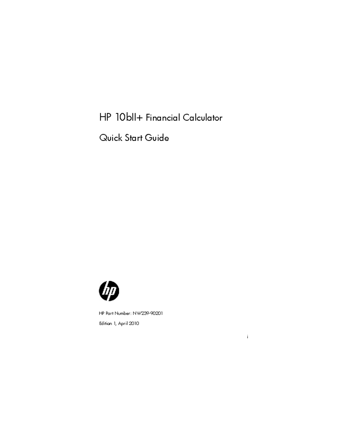 HP10bII+ Financial Calculator Quick Start Guide and Key Functions - Studocu