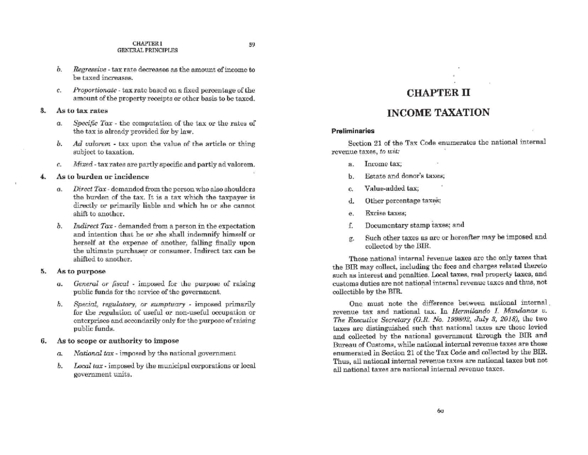 Taxxx - Chapter 2: Principles of Income Taxation Explained - Studocu