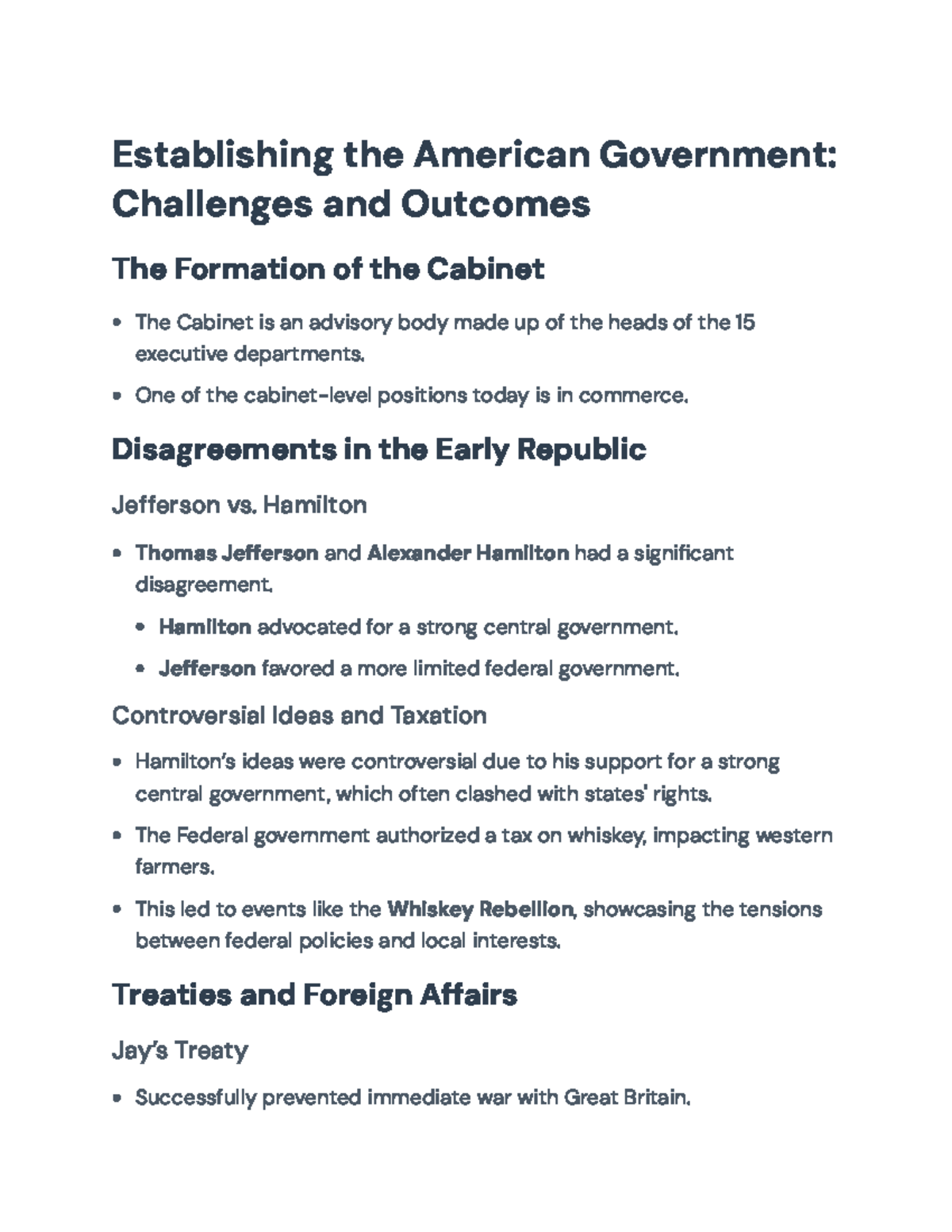 Early American Republic: Governance, Parties, and the Constitution ...