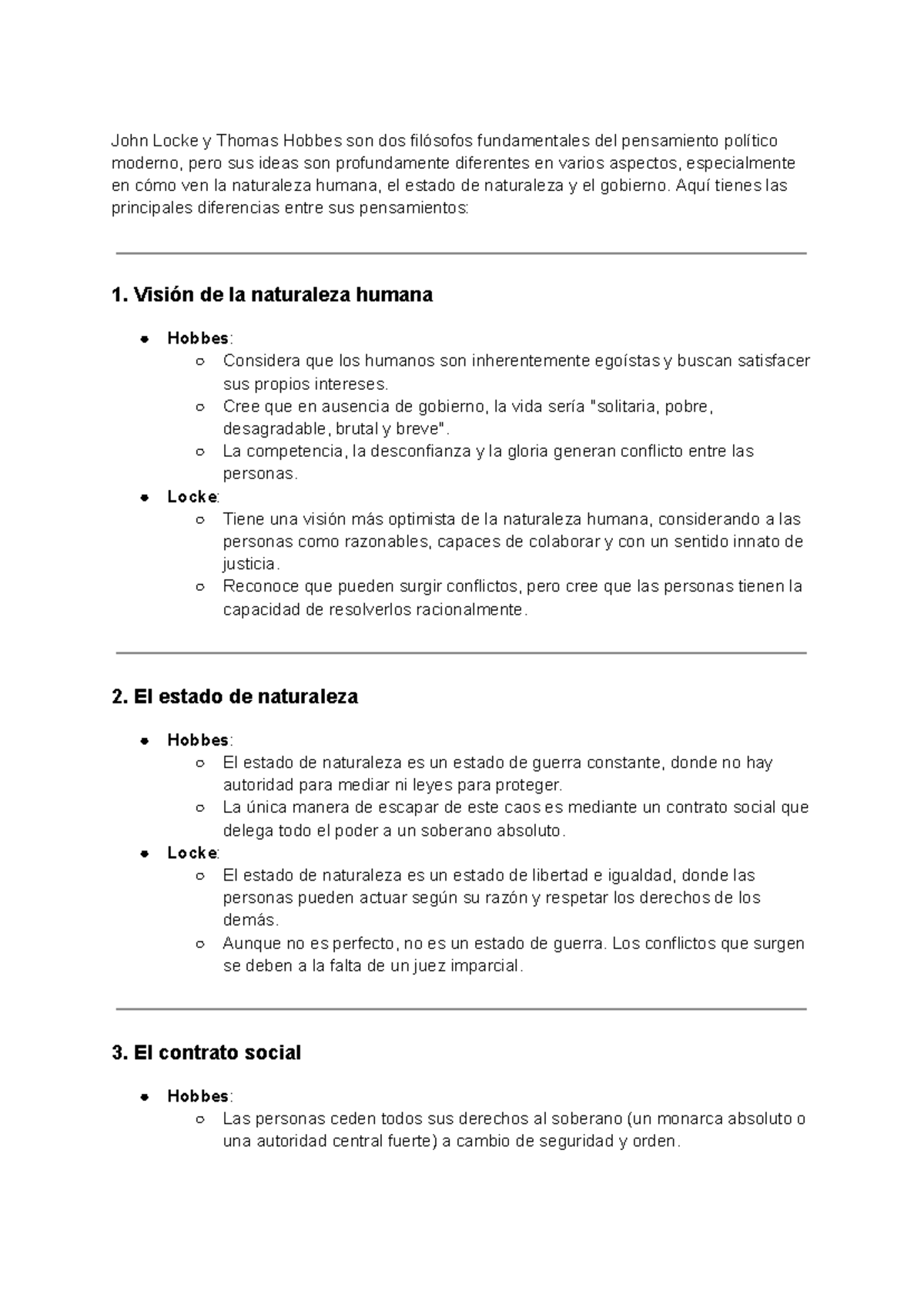 Diferencias Clave entre John Locke y Thomas Hobbes en Filosofía ...