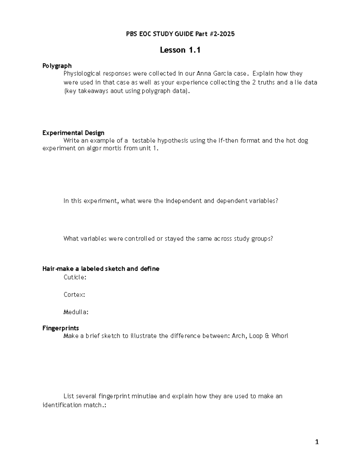 PBS EOC Study Guide: Key Concepts & Review for 2025 Lessons 1.1-4.2 ...