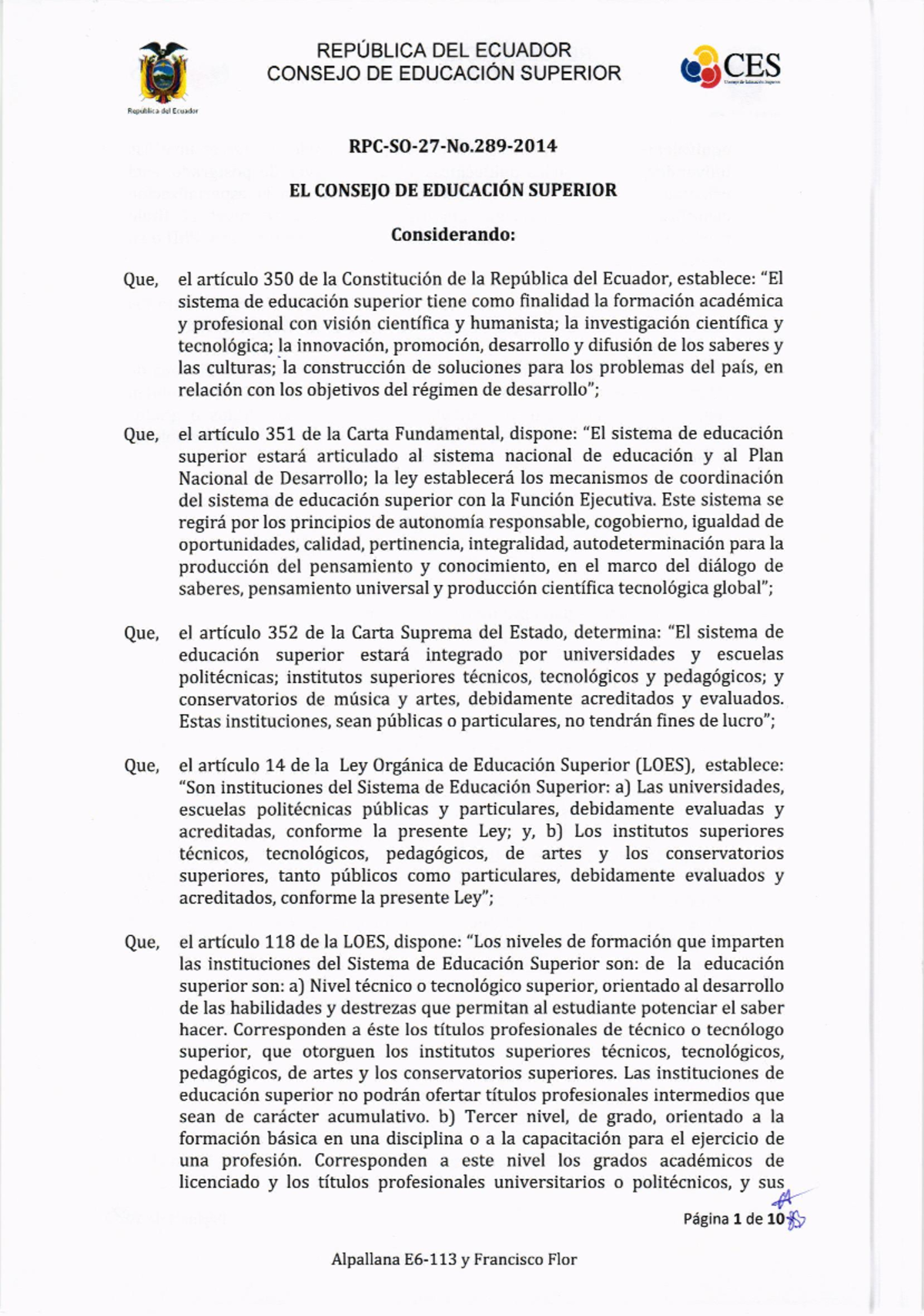 Reglamento de Armonización de Títulos Profesionales - RANT 2014 - Studocu
