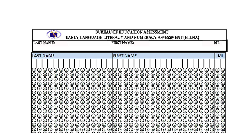 ELLNA Answer Sheet Final - Early Language Literacy & Numeracy ...