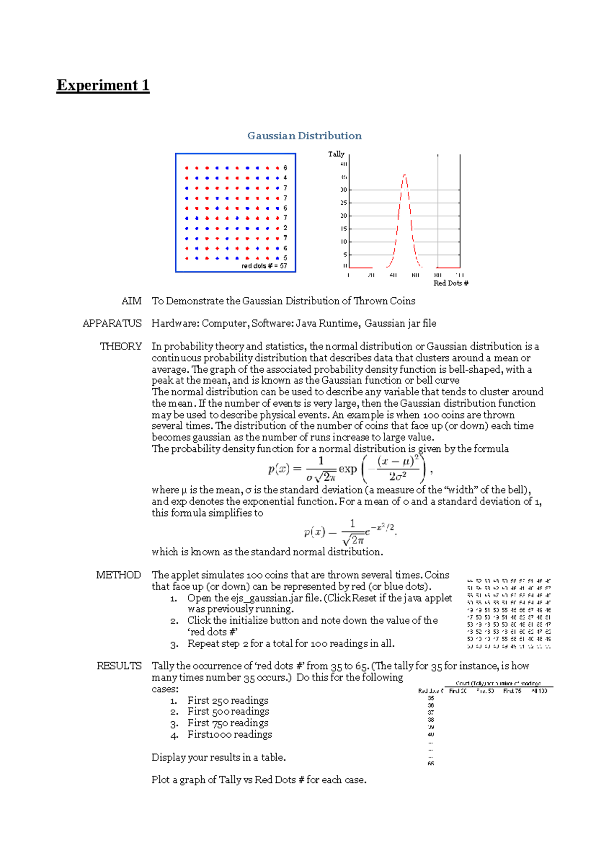 SPHB031 Practical Guide: Gaussian Distribution & Heat Engine ...