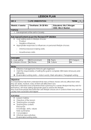 CAPS FET Tourism GR 10-12 Web 1FAC - - Studocu