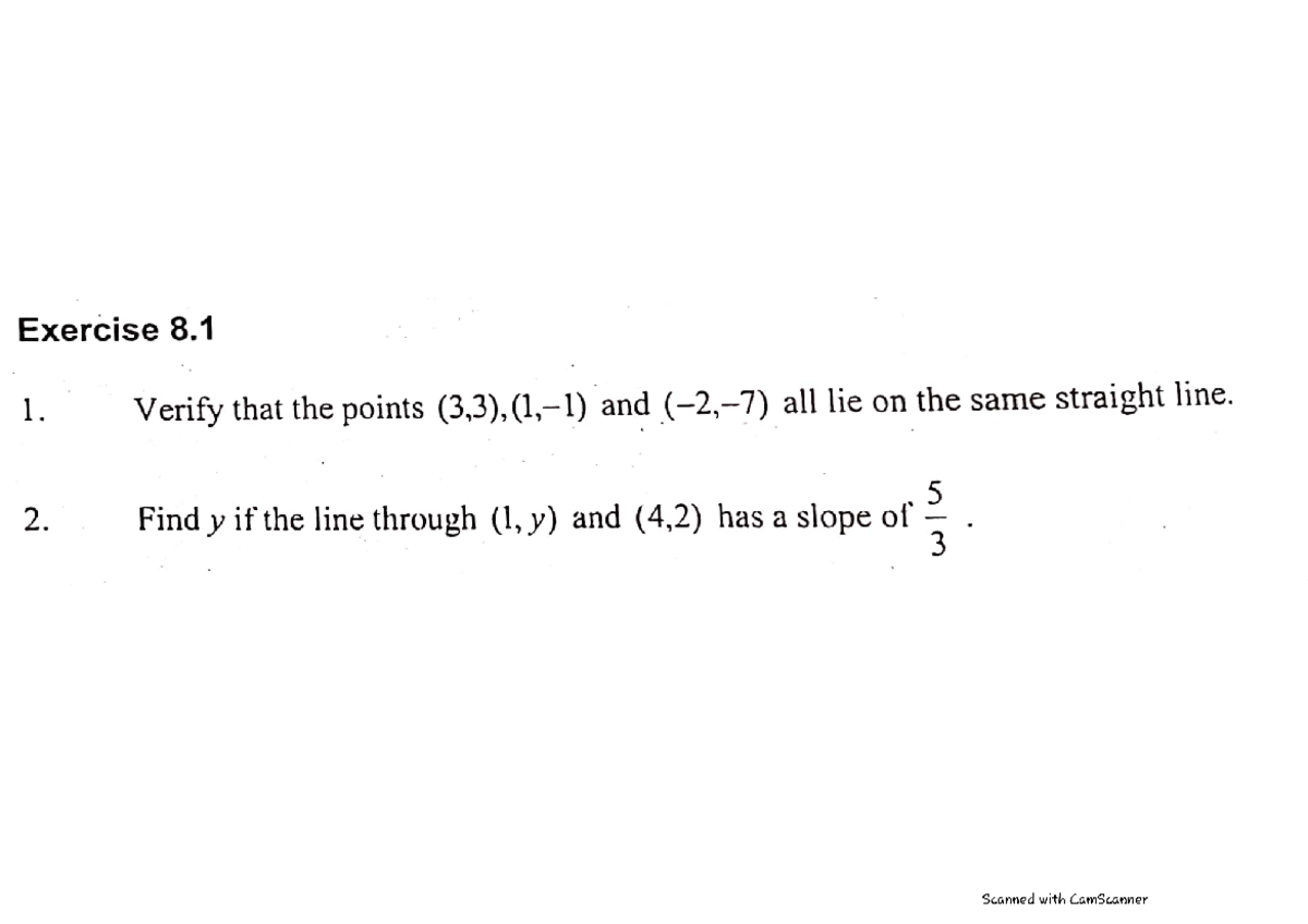 Exercise 8 - tutorial mat133 - Pre Calculus - Exercise 8 1. Verify that ...
